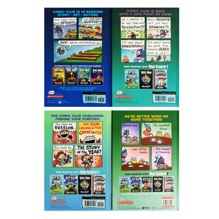Cat Kid Comic Club by Dav Pilkey 4 Books Collection Set - Ages 7-12 ...