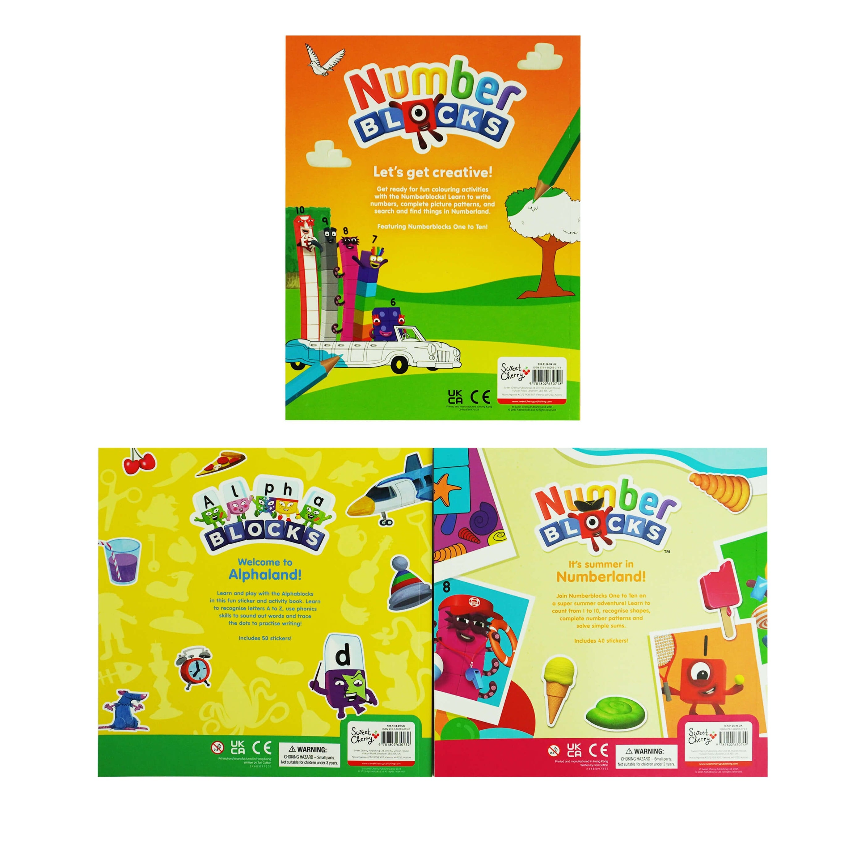 Numberblocks Colouring Fun & Sticker Activity Book Collection 3 Books ...