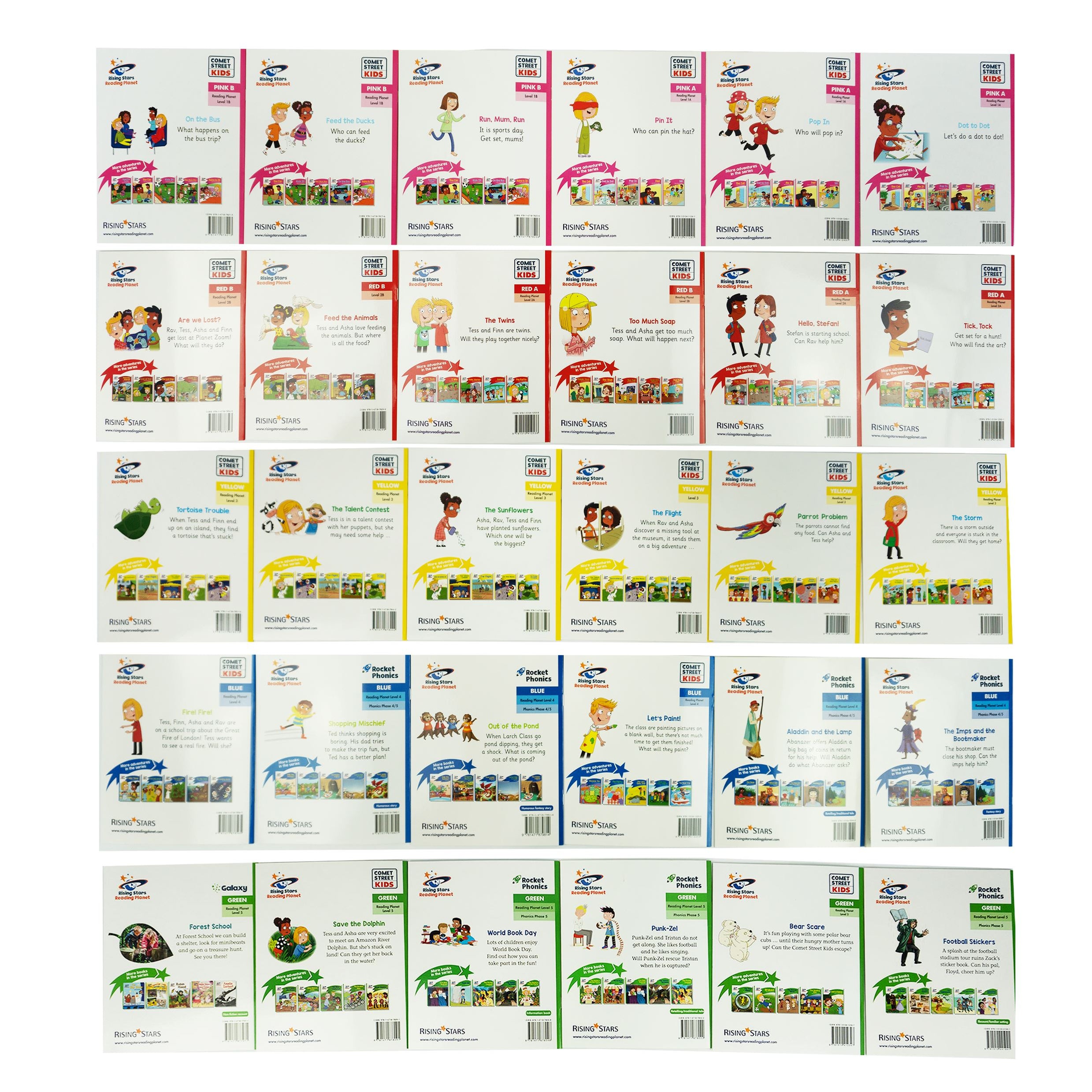 Rising Stars Reading Planet Series 30 Books Collection Set - Ages 4-5 ...