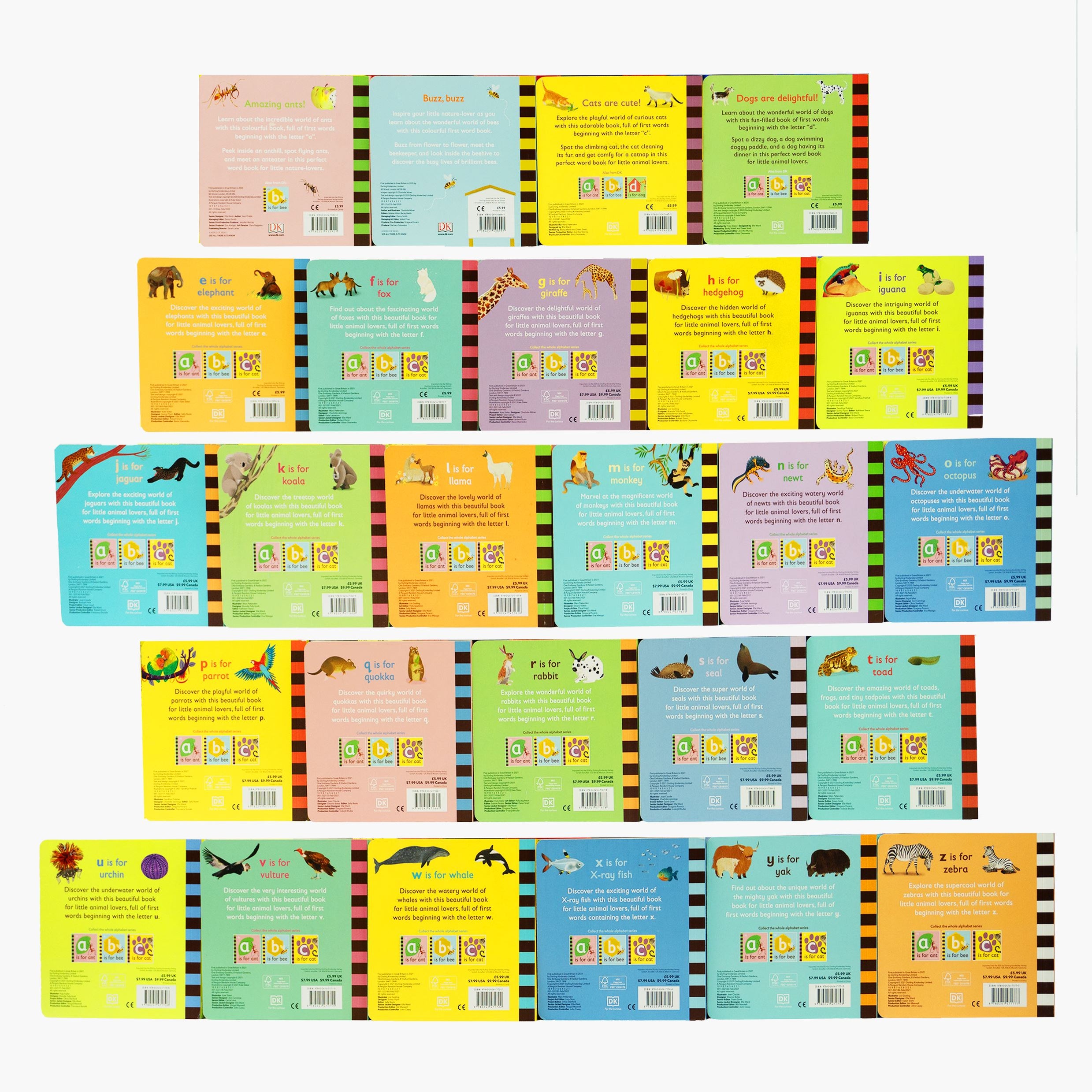 The Animal Alphabet Library Collection By DK: 26 Books Set (A To Z ...