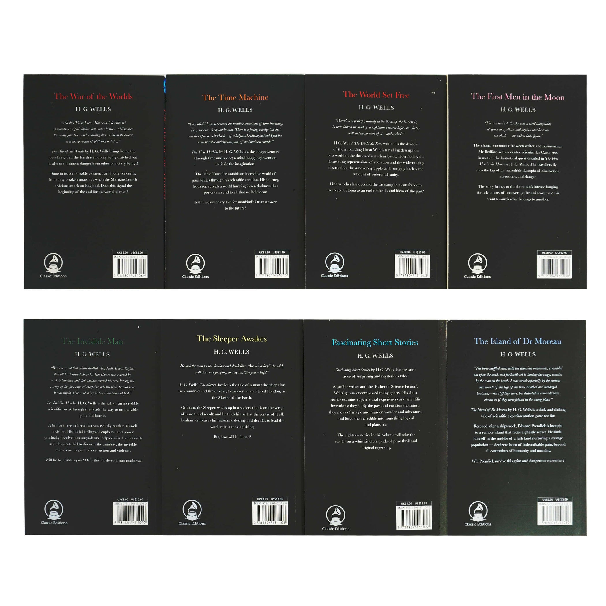 H. G. Wells Collection 8 Books Box Set - Fiction - Paperback — Books2Door